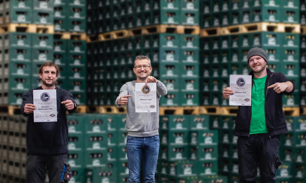 Weiherer Lager, Pils und Grünhopfen-Pils gewinnen Gold und Silber beim International Craft Beer ...
